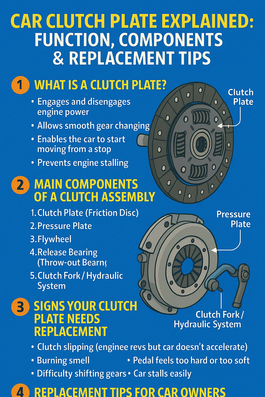 Car Clutch Plate Explained: Function, Components & Replacement Tips ...