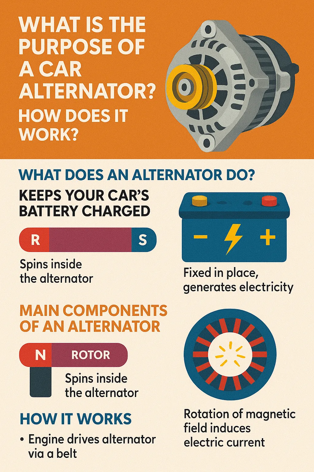 What is the Purpose of a Car Alternator? How Does It Work? - WireStone Auto
